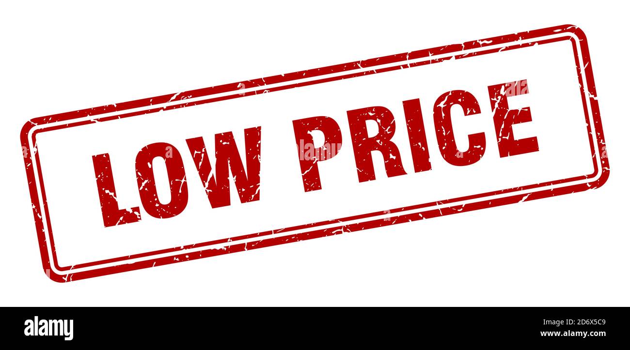 low price stamp. square grunge sign isolated on white background Stock ...
