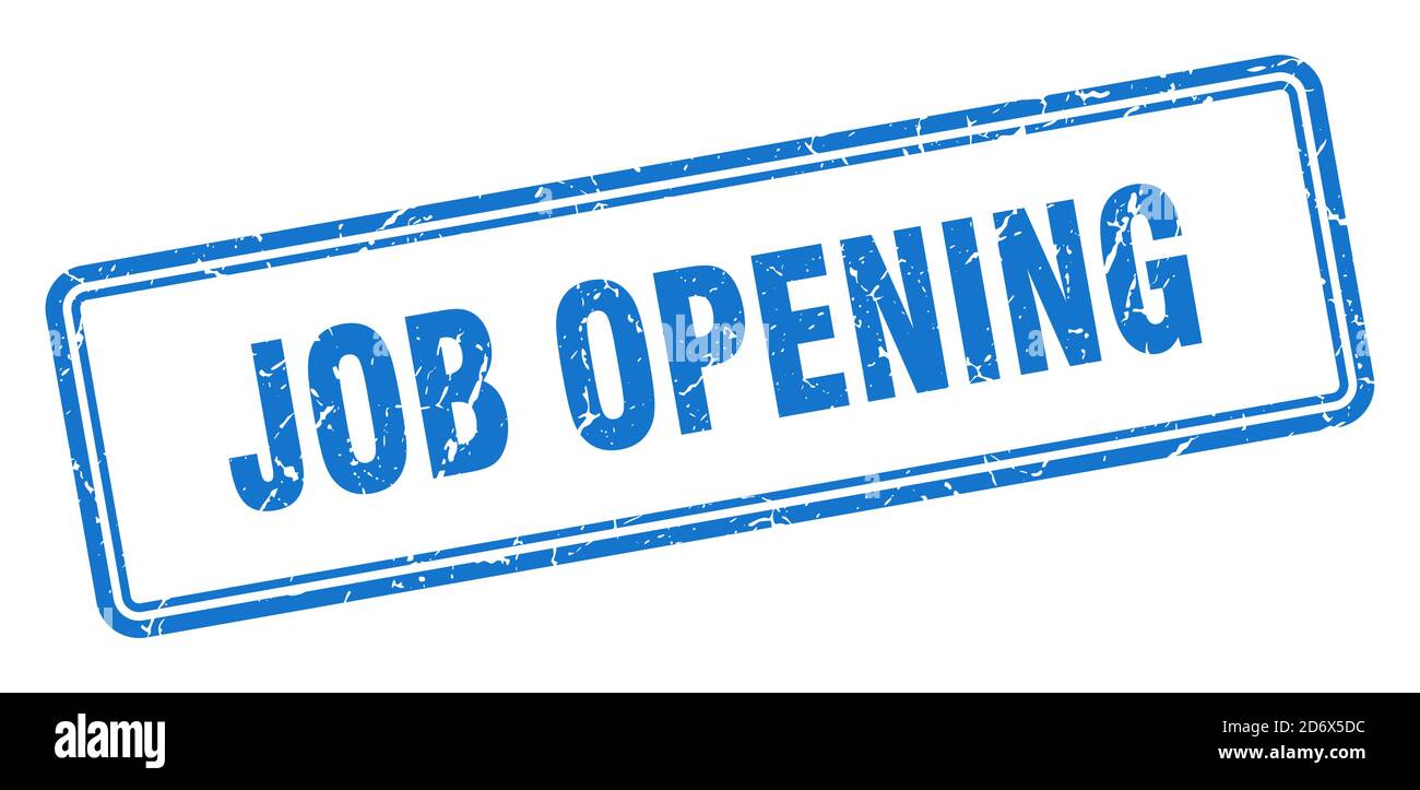 job opening stamp. square grunge sign isolated on white background ...