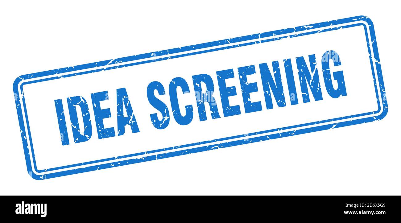 idea screening stamp. square grunge sign isolated on white background ...