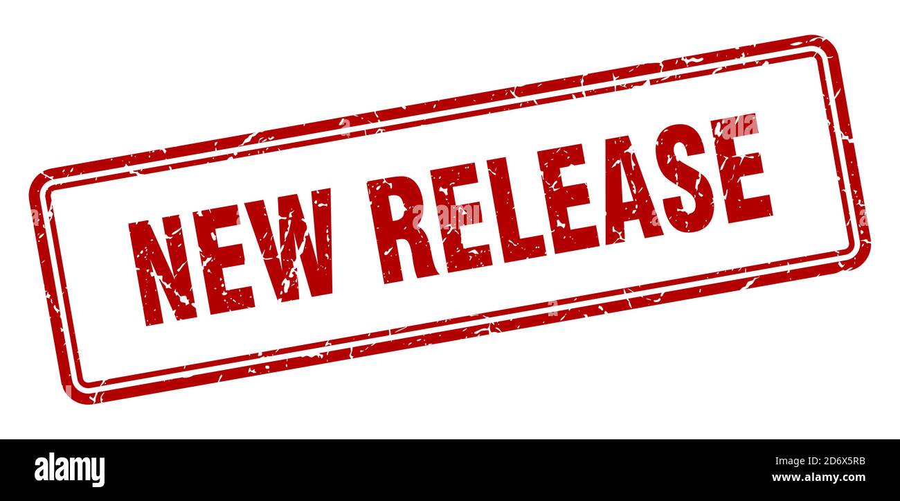 new release stamp. square grunge sign isolated on white background ...