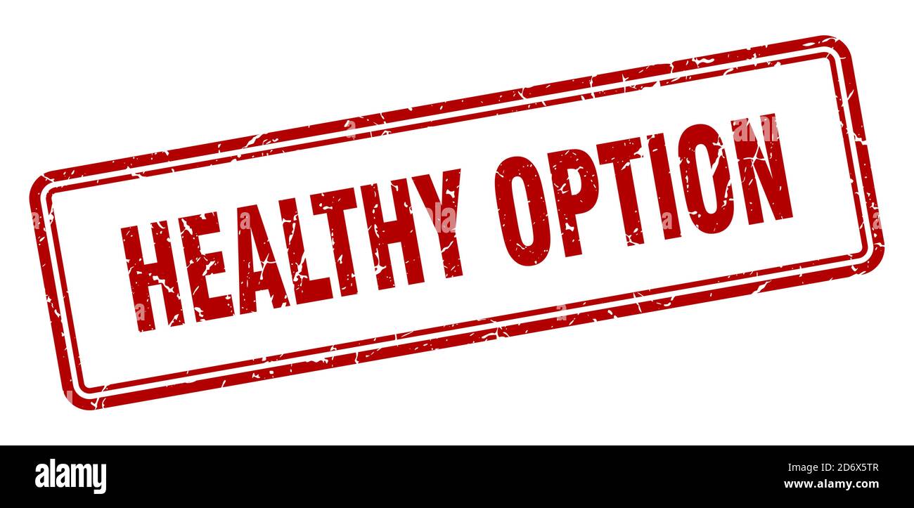 healthy option stamp. square grunge sign isolated on white background ...
