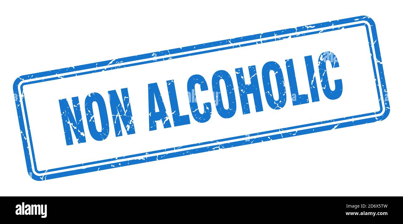 non alcoholic stamp. square grunge sign isolated on white background ...