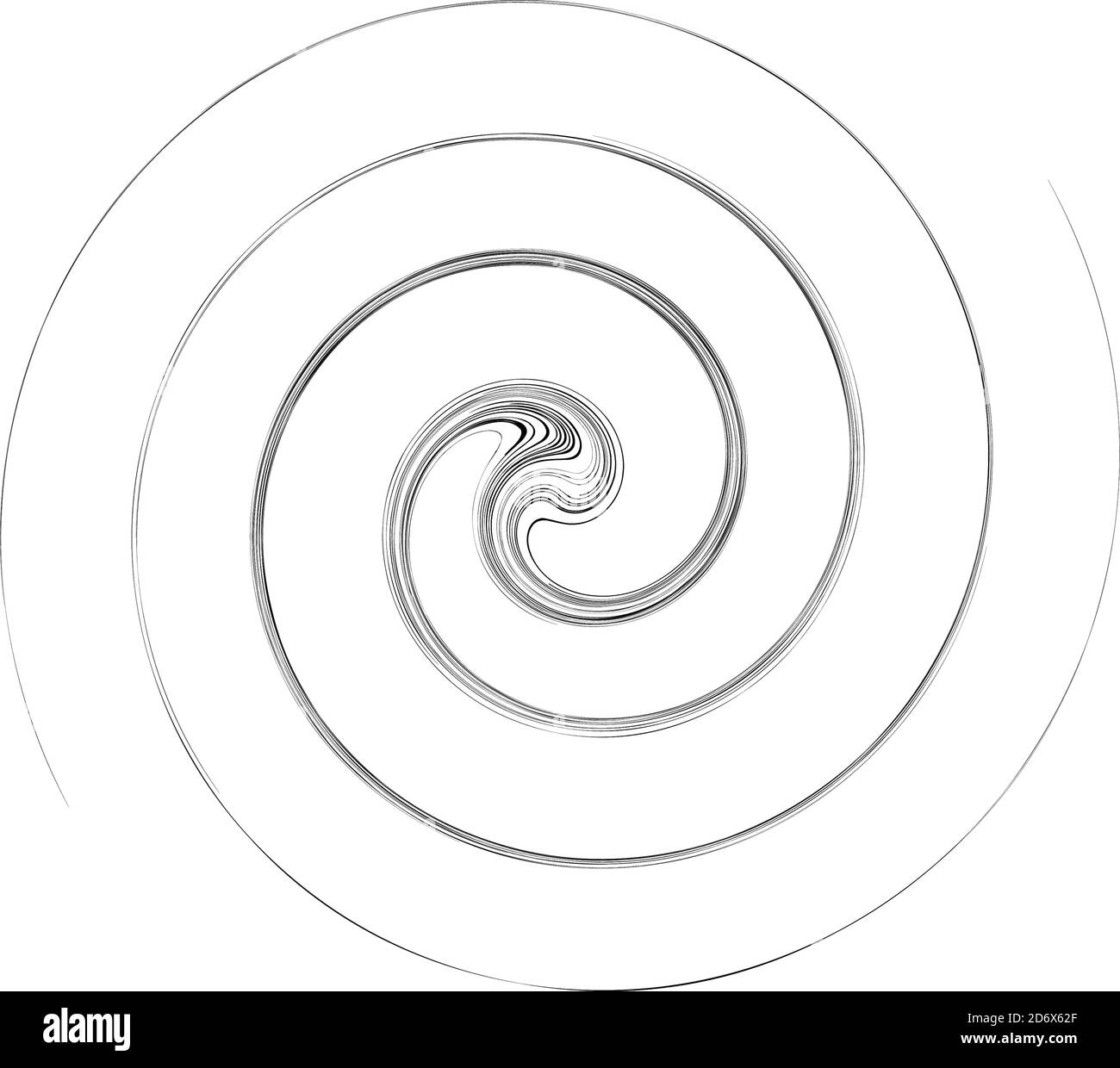 Curve rotated Volute, Helix shape. Spiral, swirl and twirl design ...