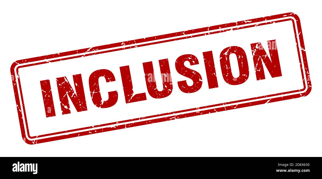 inclusion stamp. square grunge sign isolated on white background Stock ...