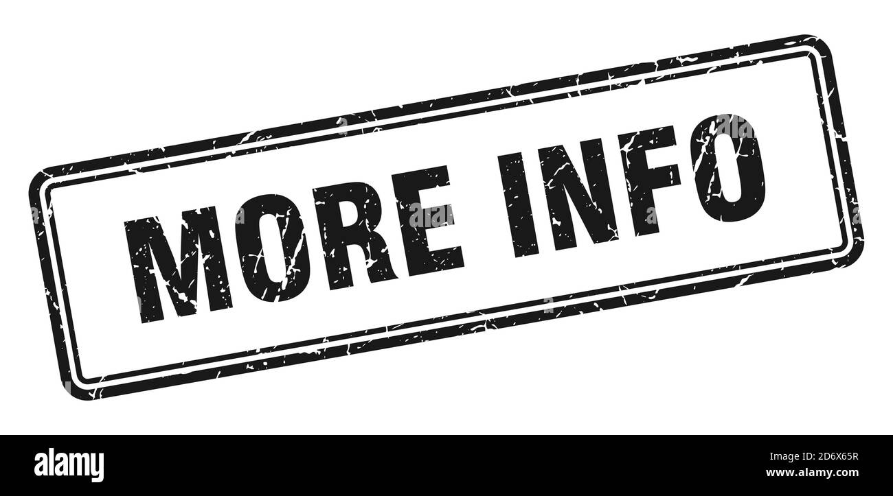 more info stamp. square grunge sign isolated on white background Stock ...