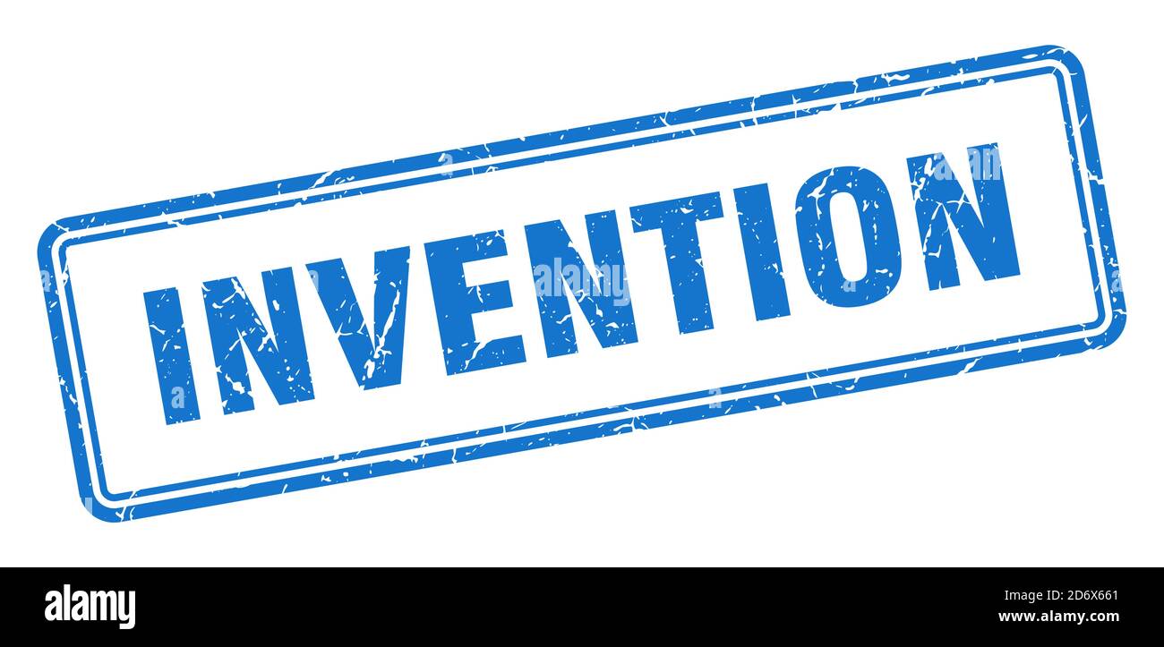 invention stamp. square grunge sign isolated on white background Stock ...