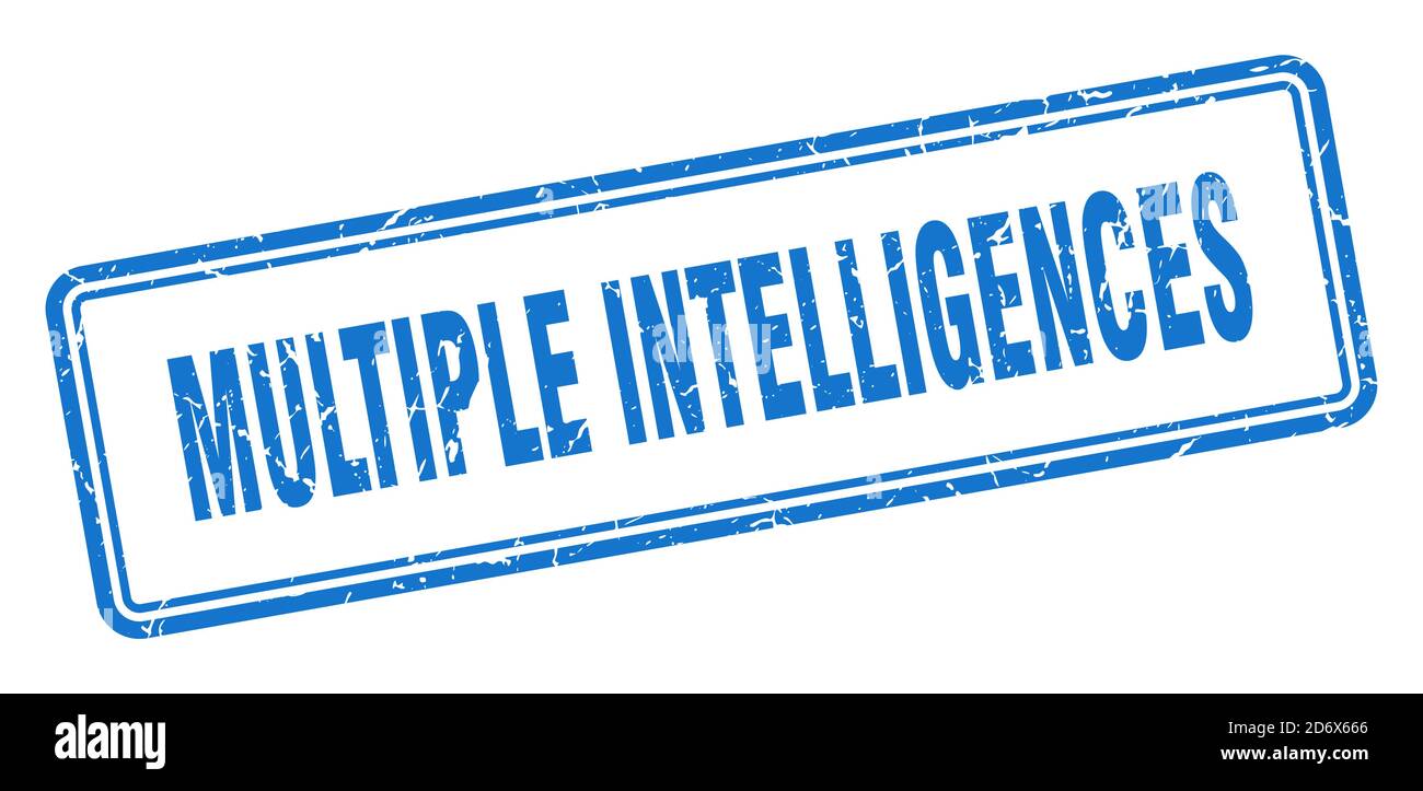 multiple intelligences stamp. square grunge sign isolated on white ...
