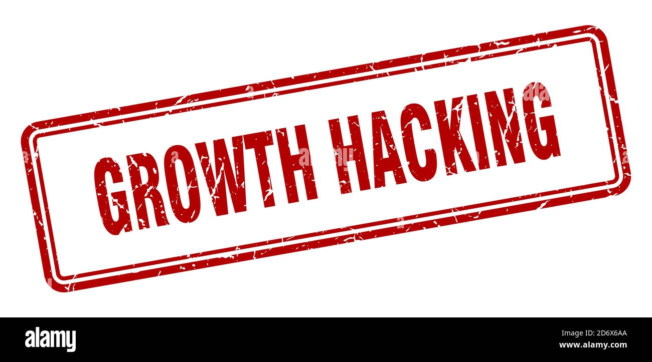 growth hacking stamp. square grunge sign isolated on white background ...