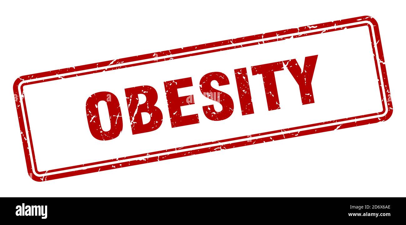 obesity stamp. square grunge sign isolated on white background Stock ...