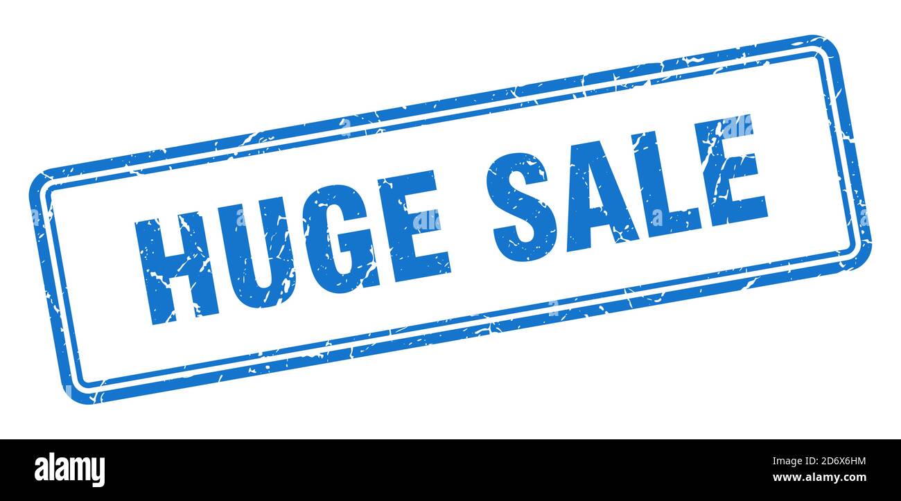 huge sale stamp. square grunge sign isolated on white background Stock ...