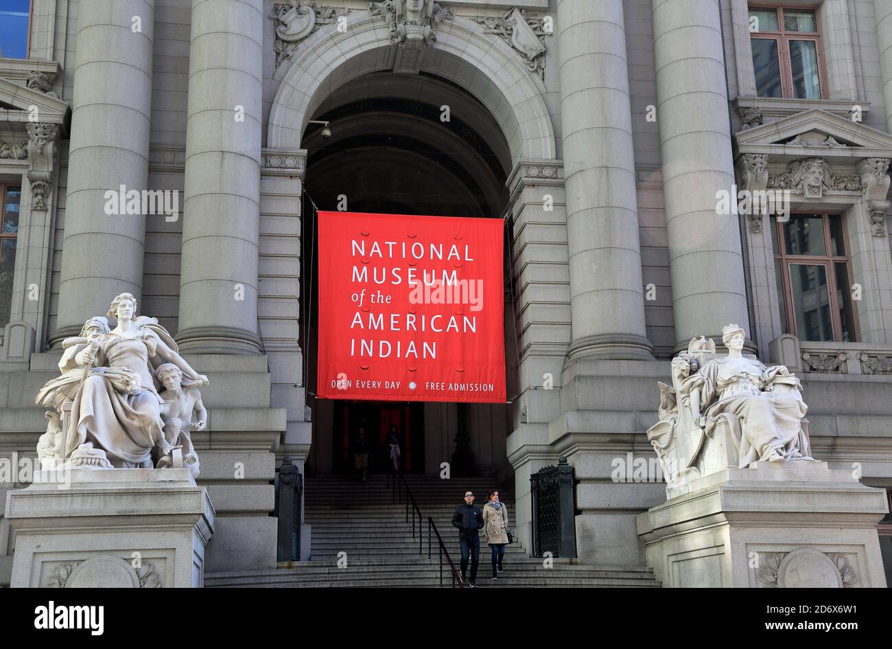 The main entrance of National Museum of the American Indian, the former ...