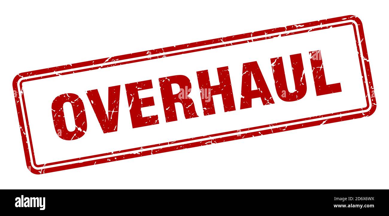 overhaul stamp. square grunge sign isolated on white background Stock ...