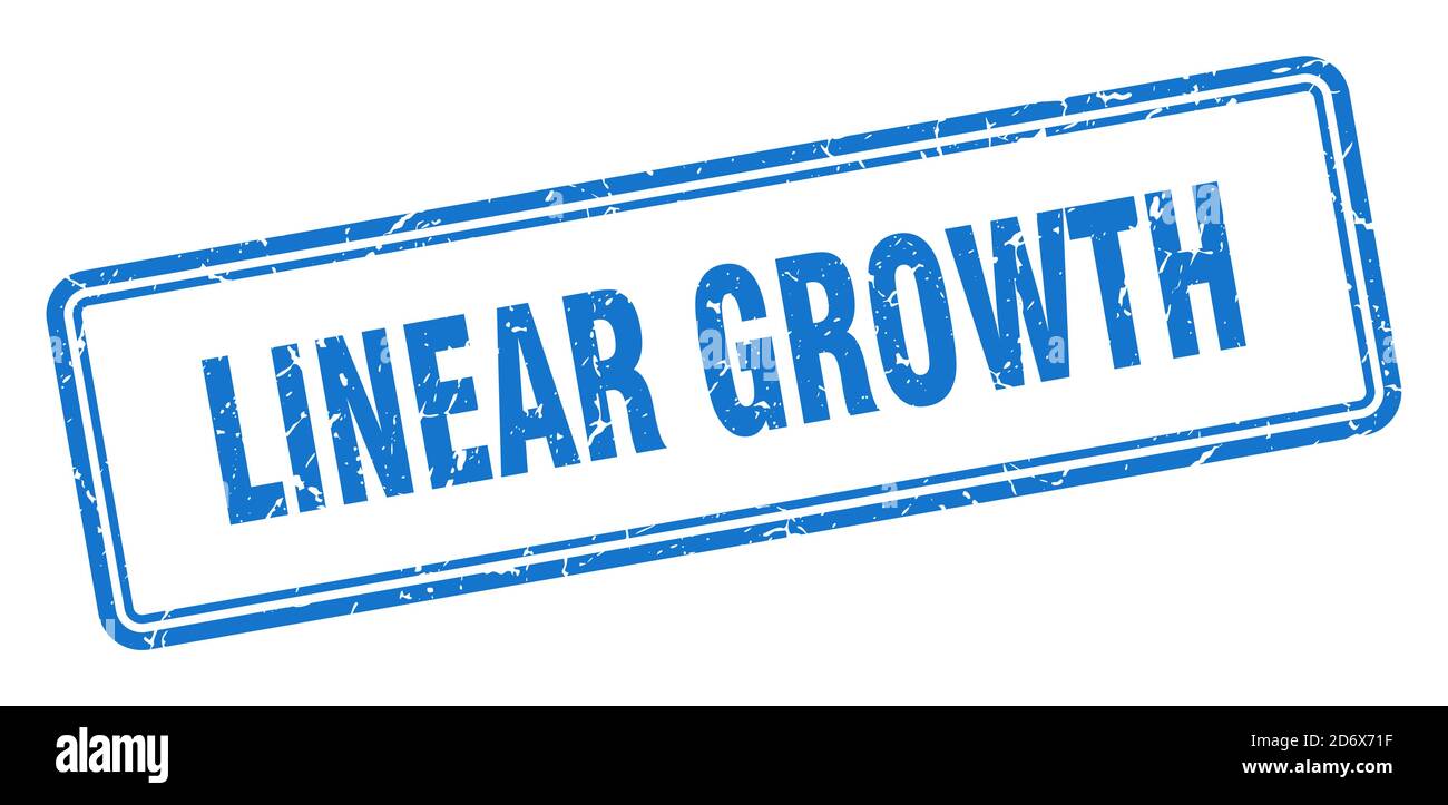 linear growth stamp. square grunge sign isolated on white background ...