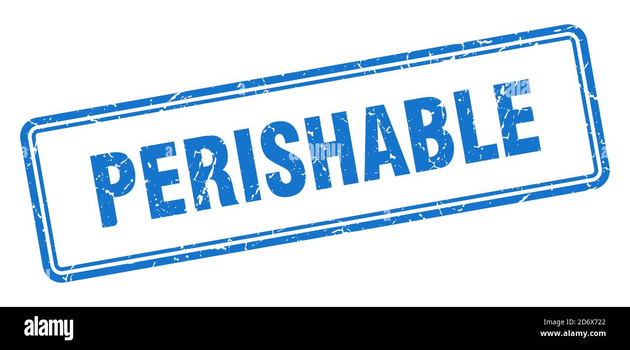 perishable stamp. square grunge sign isolated on white background Stock ...