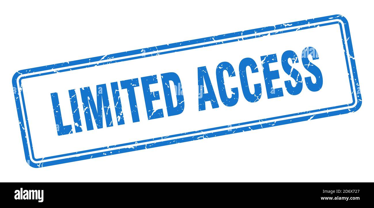 limited access stamp. square grunge sign isolated on white background ...