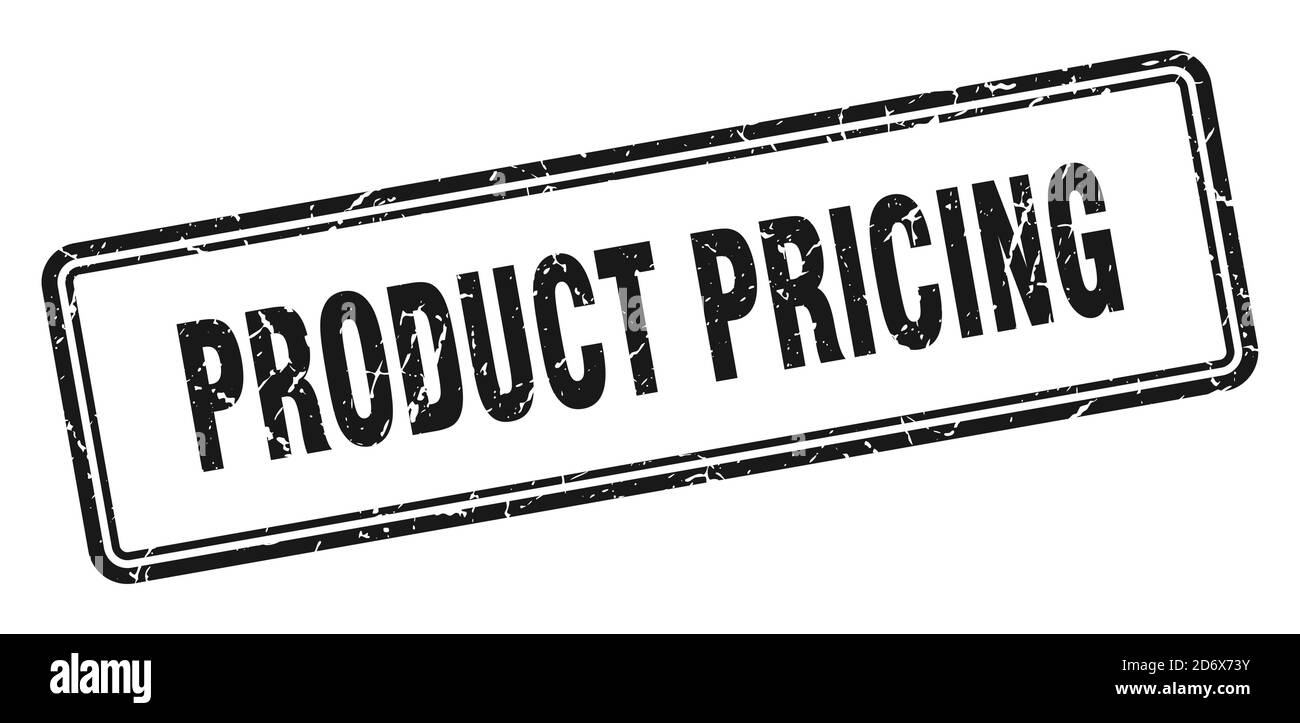 product pricing stamp. square grunge sign isolated on white background ...