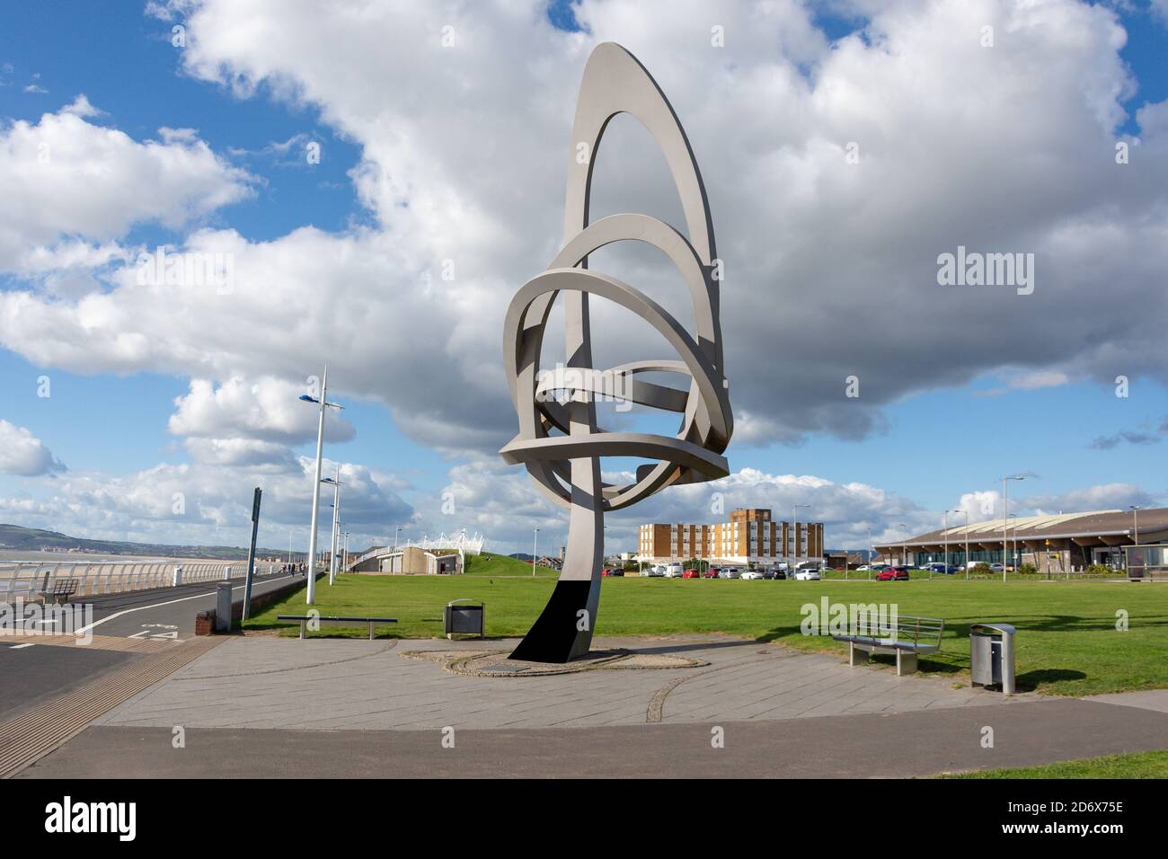 The 'Kitetail' sculpture, Aberavon Beach and promenade, The Princess ...