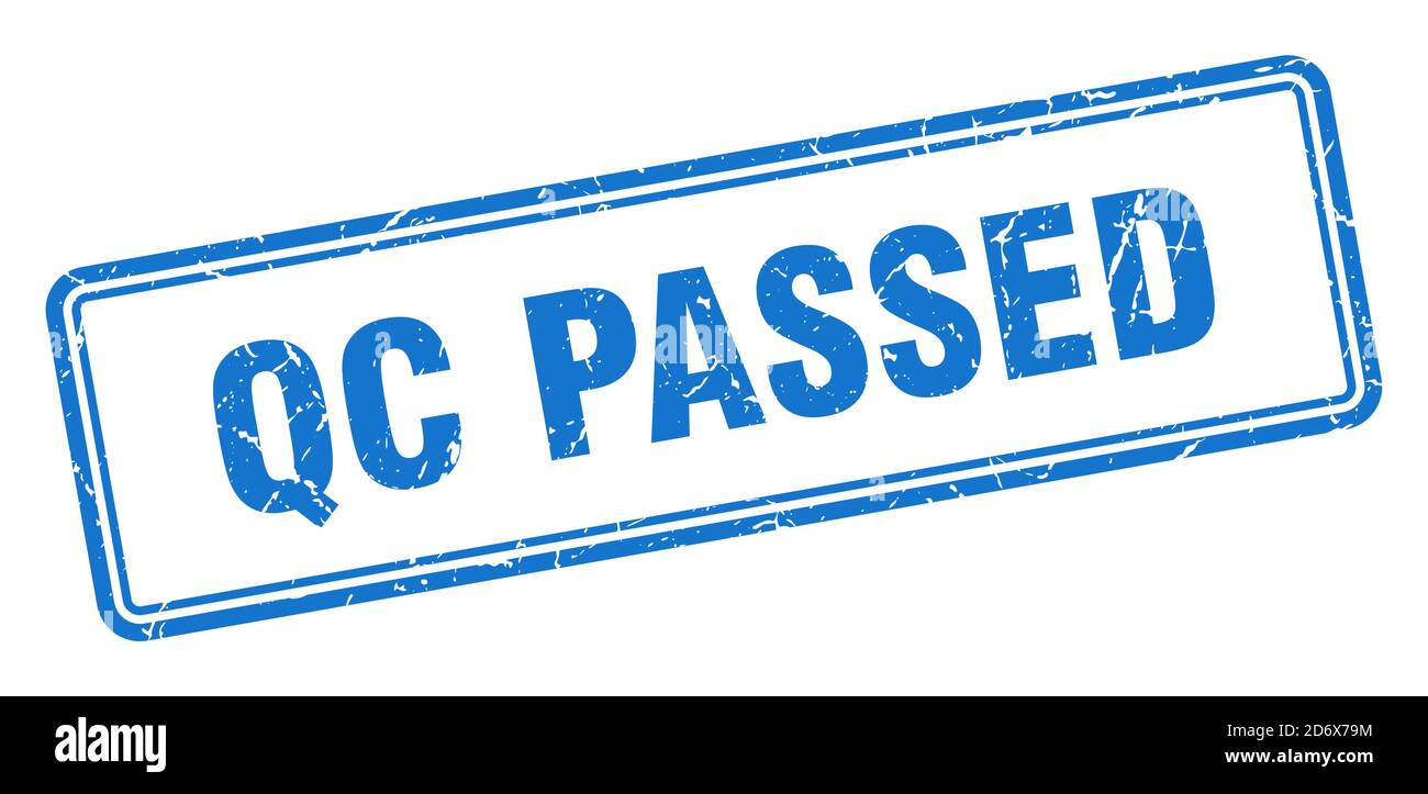 qc passed stamp. square grunge sign isolated on white background Stock ...