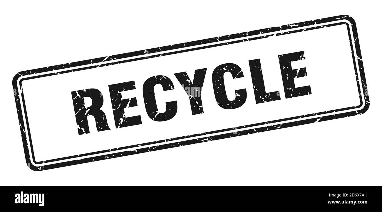 recycle stamp. square grunge sign isolated on white background Stock ...