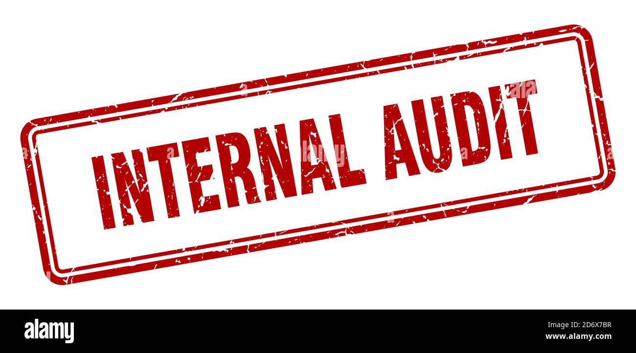 internal audit stamp. square grunge sign isolated on white background ...