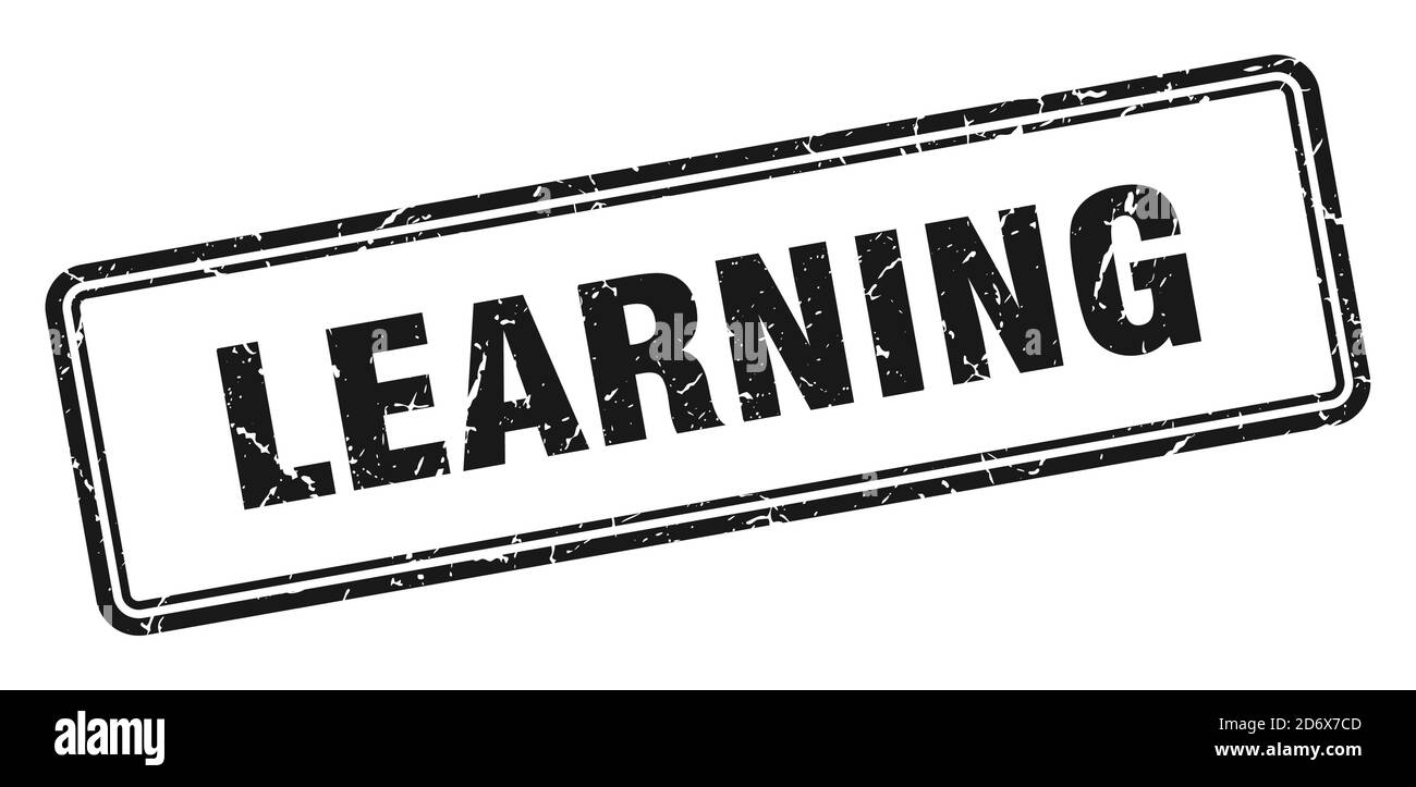 learning stamp. square grunge sign isolated on white background Stock Vector Image & Art - Alamy