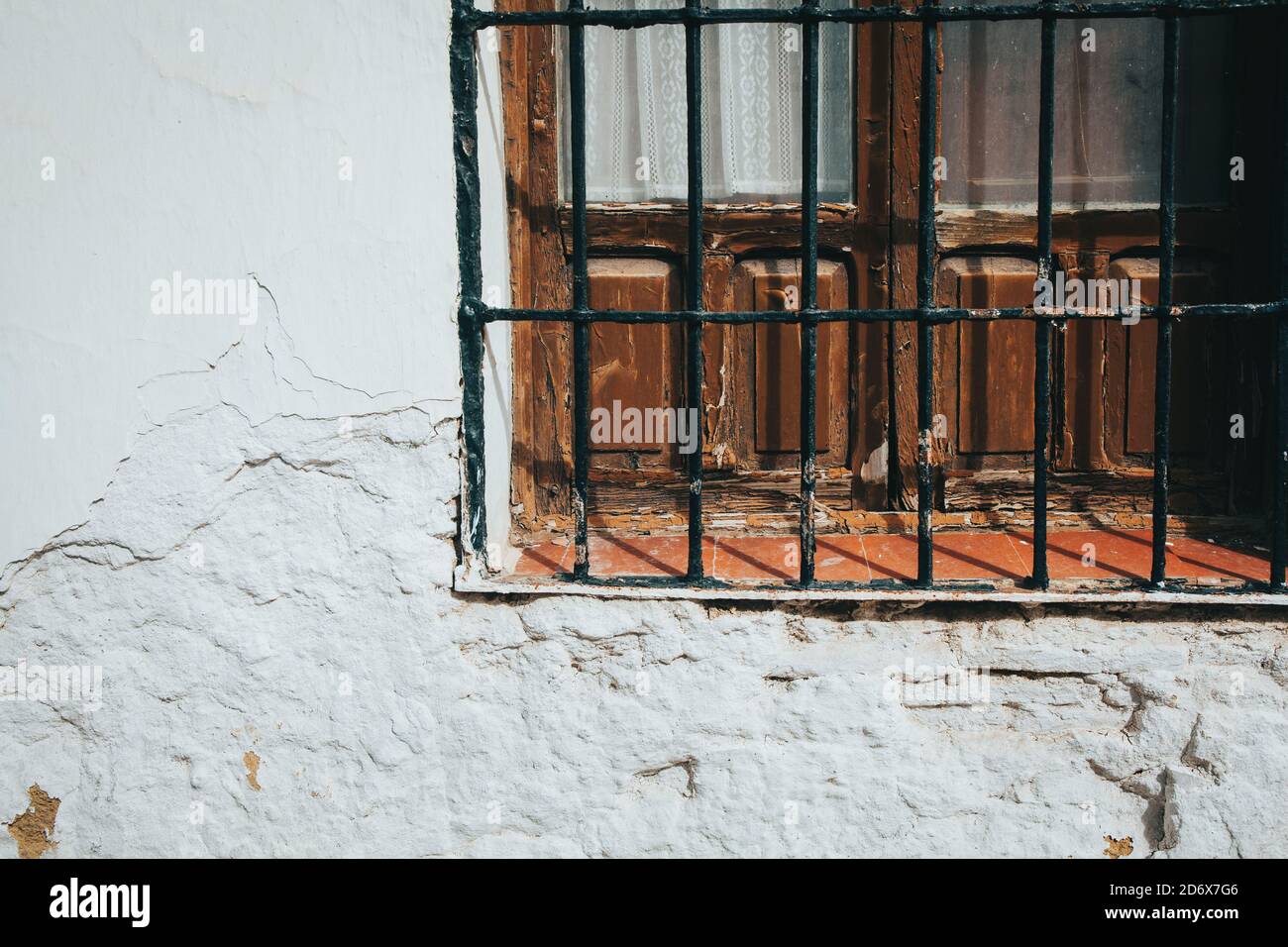 Old dusty window in the wall of a house Stock Photo - Alamy
