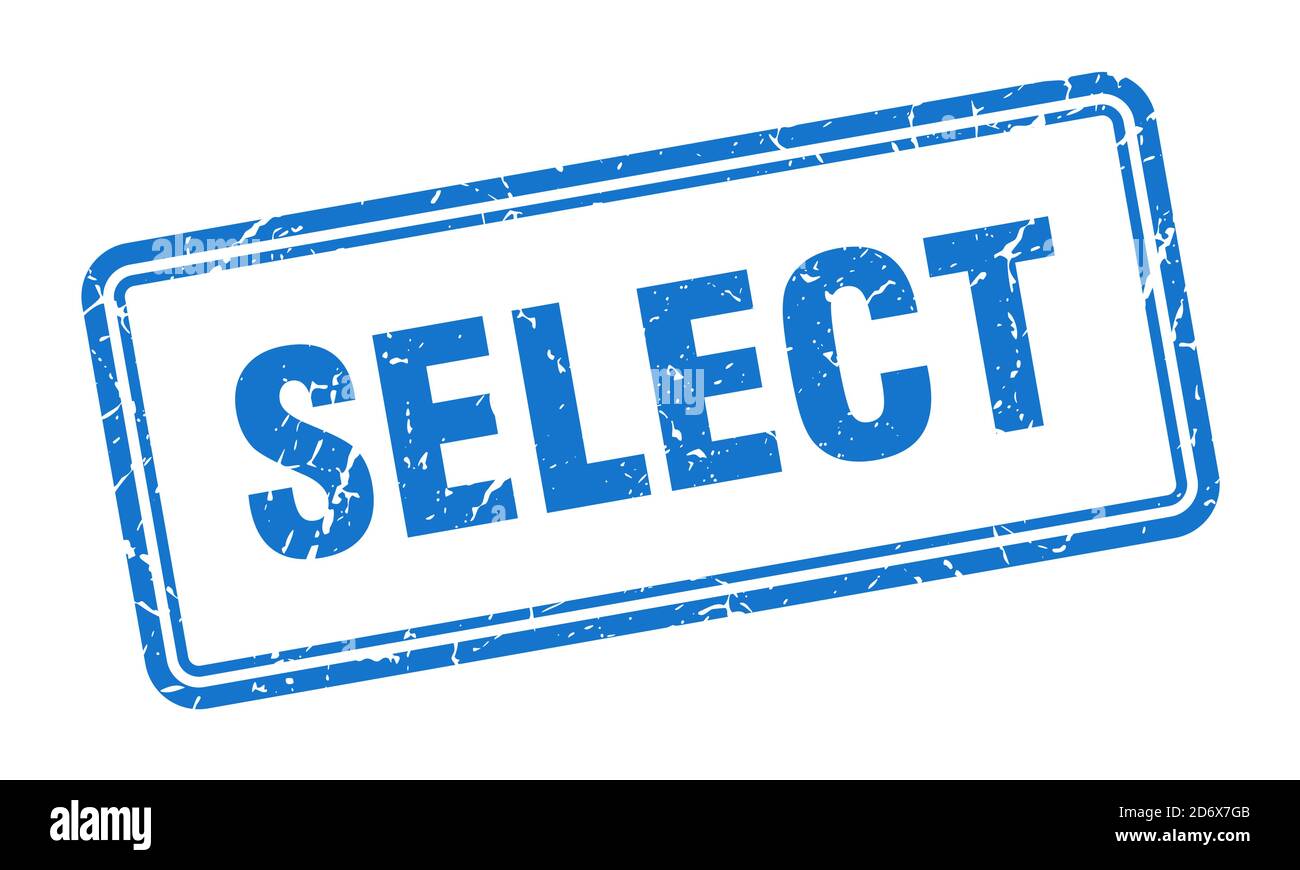 select stamp. square grunge sign isolated on white background Stock ...