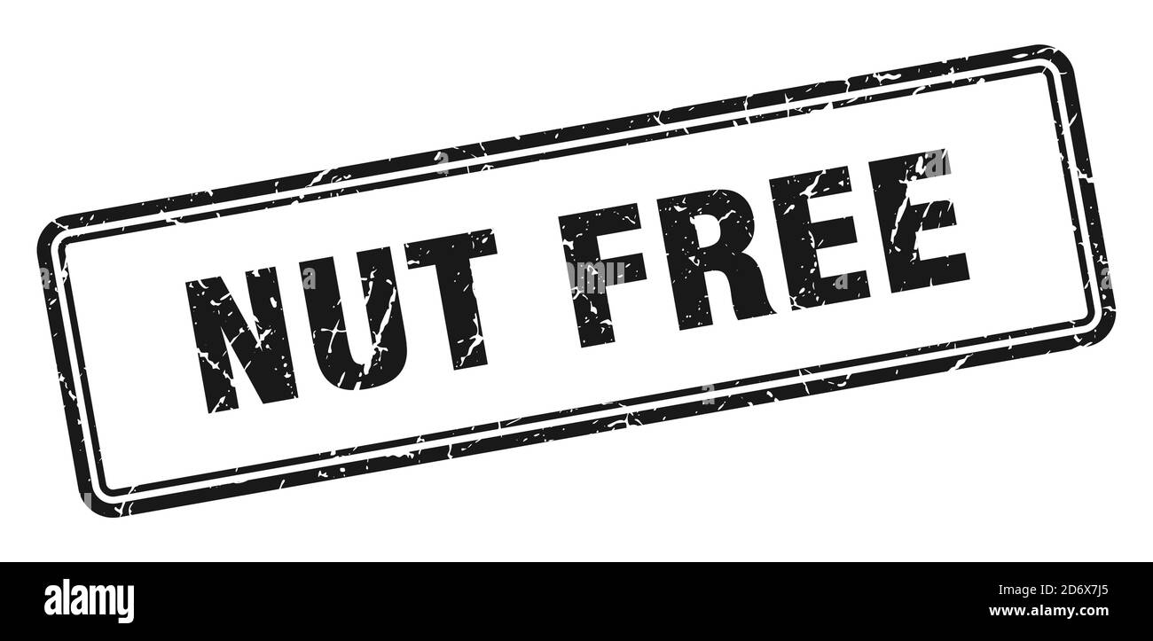 nut free stamp. square grunge sign isolated on white background Stock ...