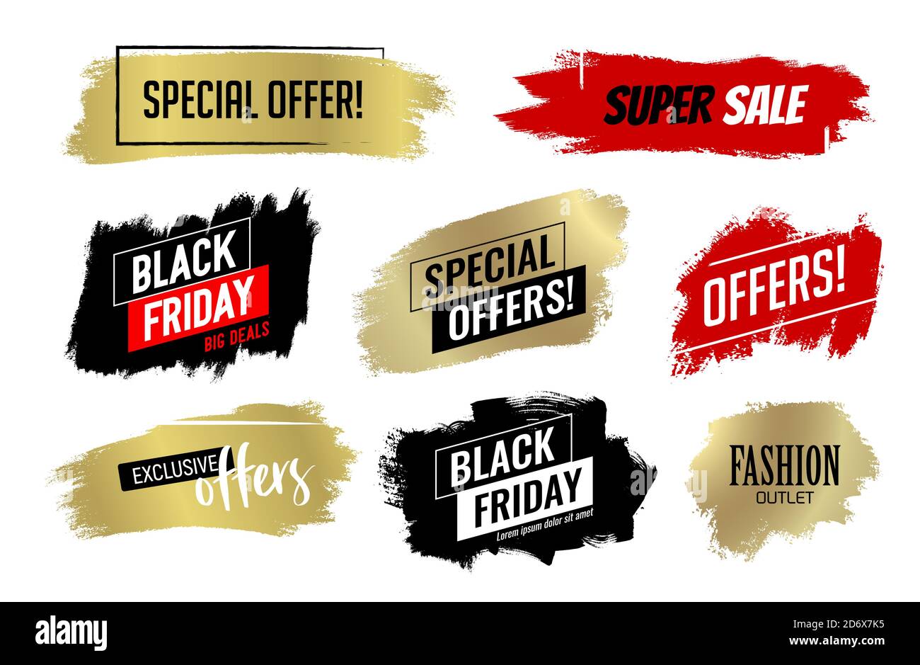 Background vector brush strokes for black Friday designs, offers, sales ...