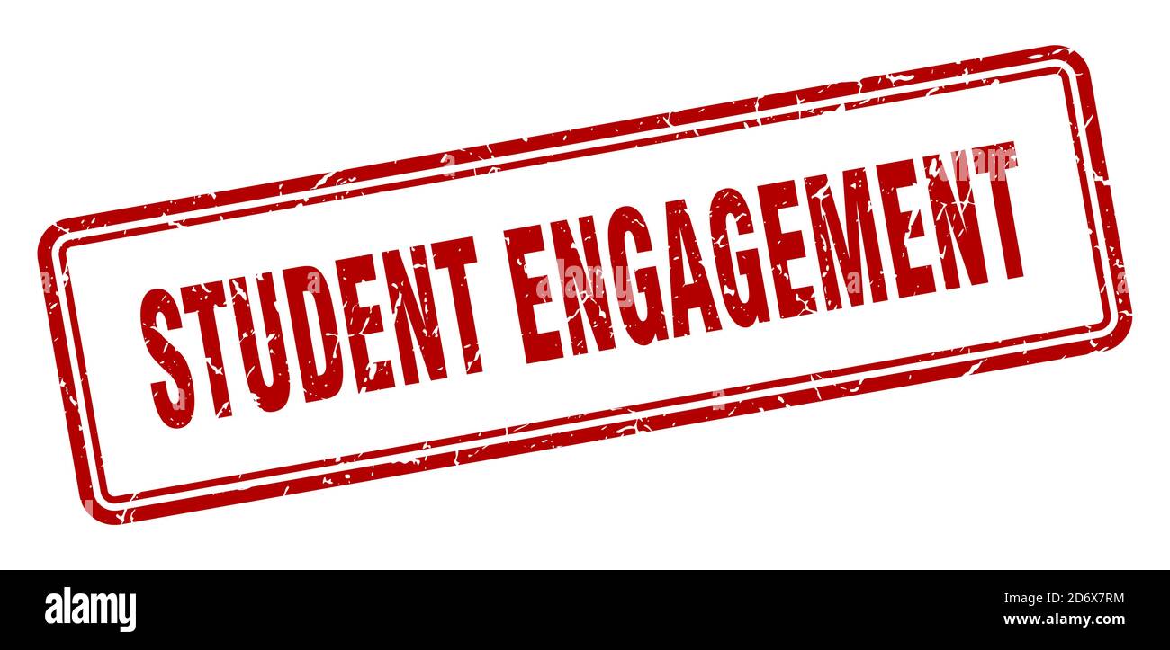 student engagement stamp. square grunge sign isolated on white ...