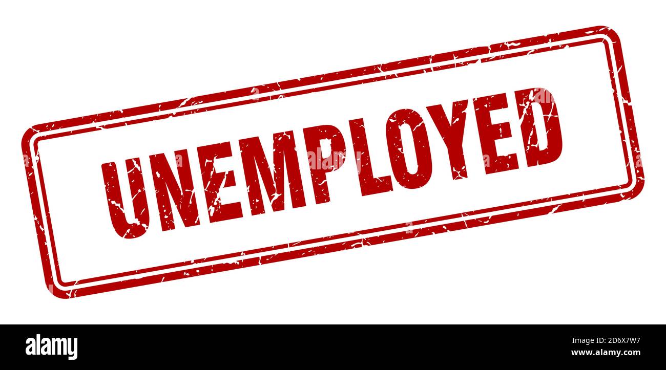 unemployed stamp. square grunge sign isolated on white background Stock ...