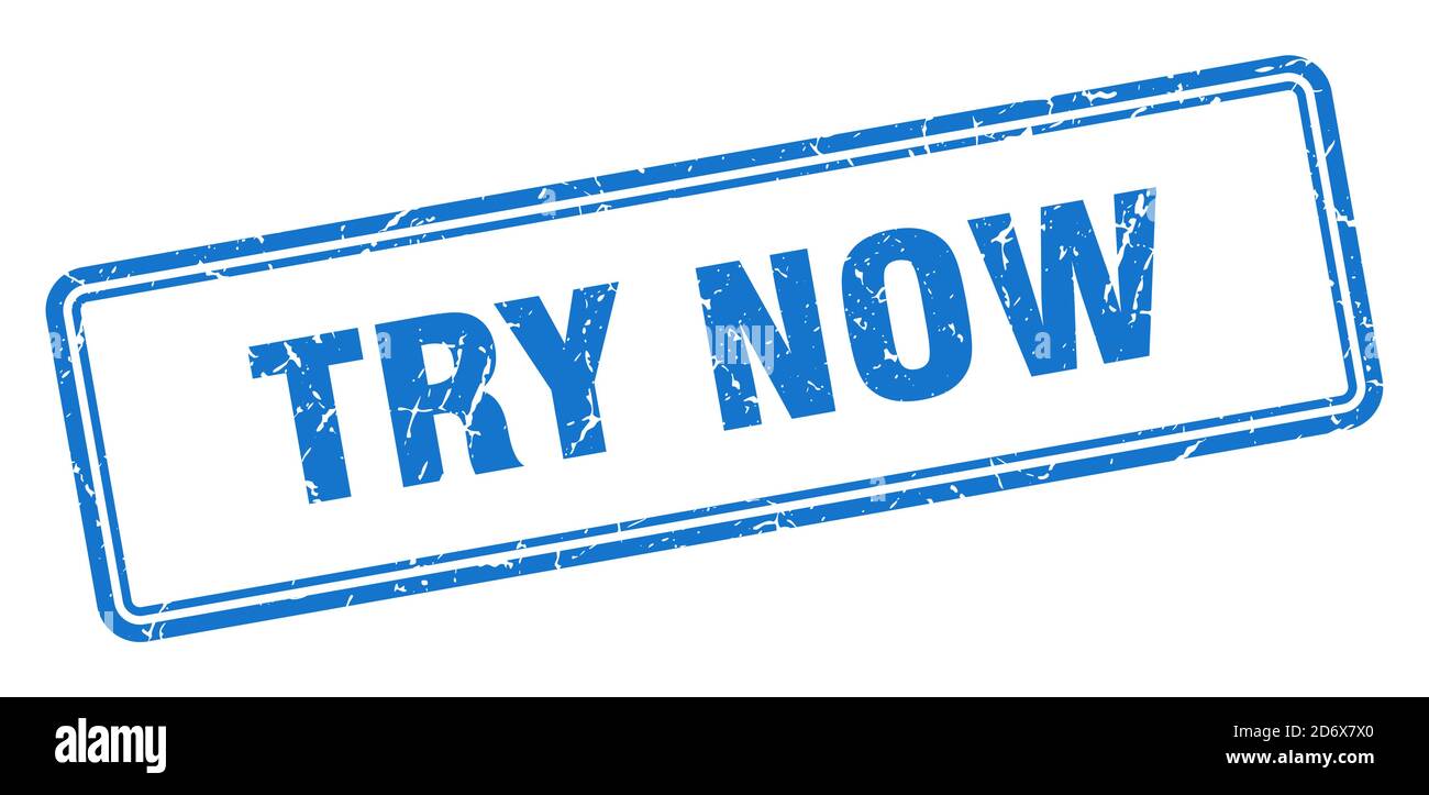 try now stamp. square grunge sign isolated on white background Stock ...