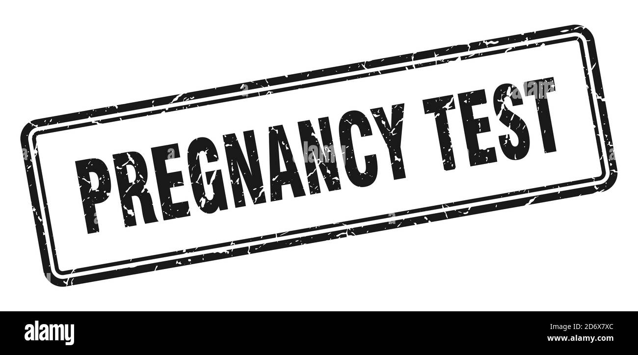 pregnancy test stamp. square grunge sign isolated on white background ...