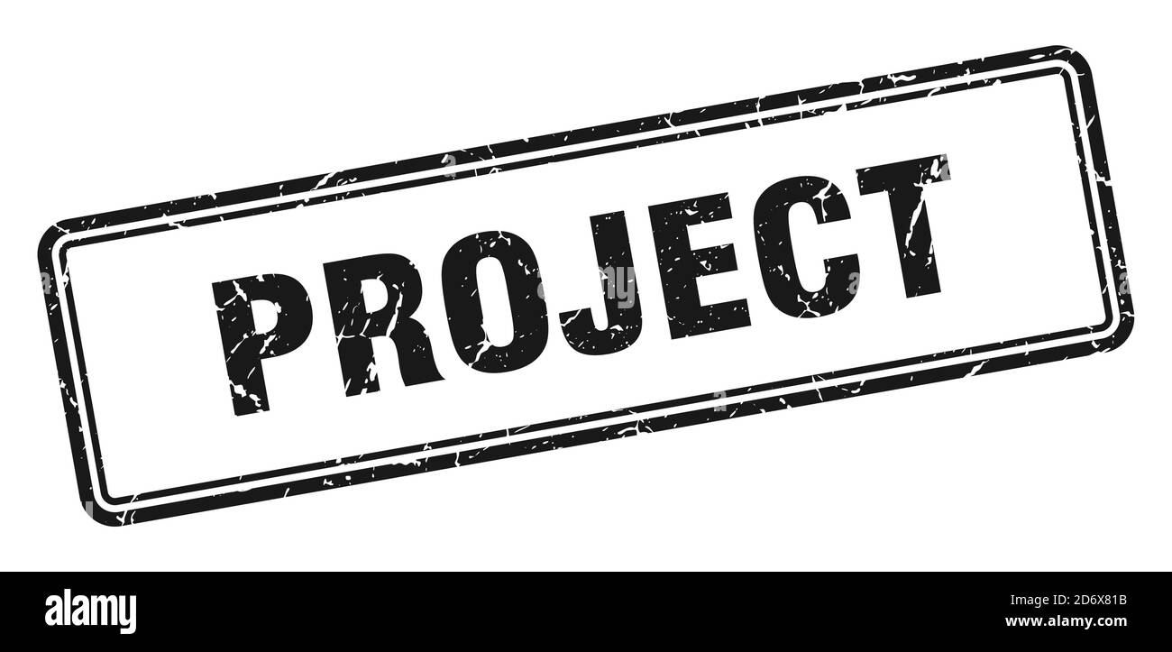 project stamp. square grunge sign isolated on white background Stock ...