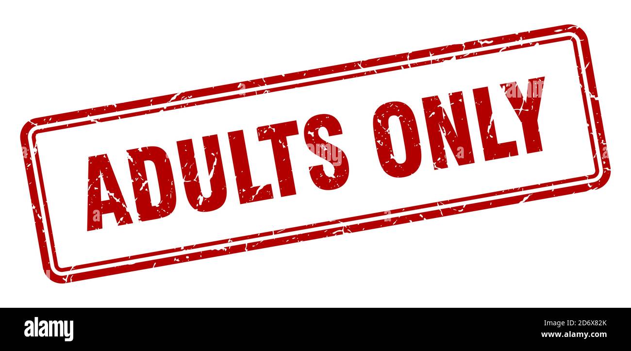 adults only stamp. square grunge sign isolated on white background ...