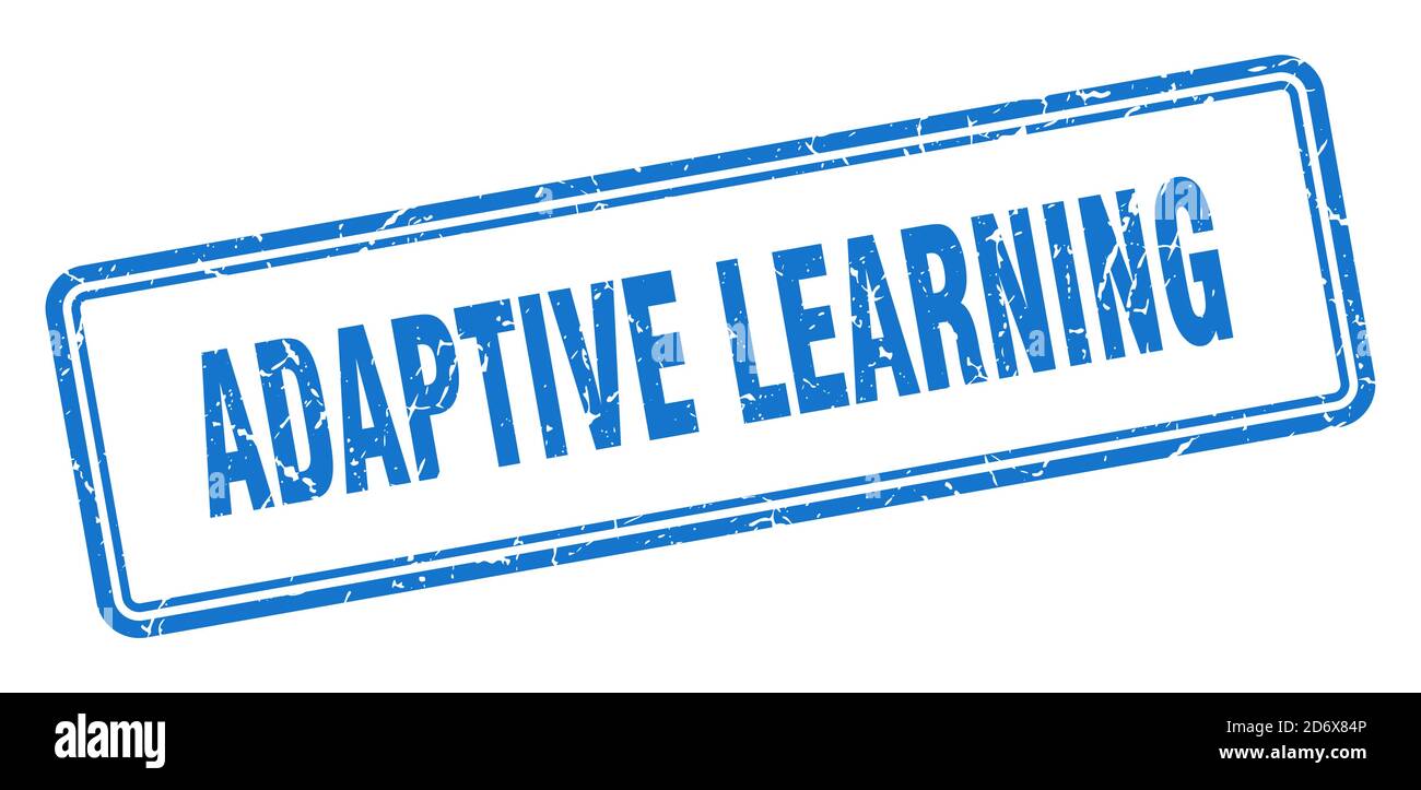 adaptive learning stamp. square grunge sign isolated on white ...