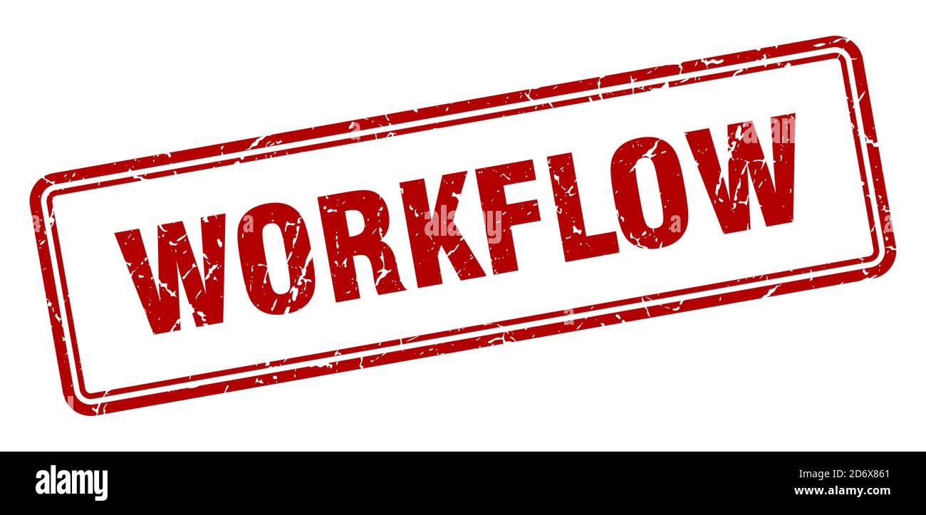 workflow stamp. square grunge sign isolated on white background Stock ...