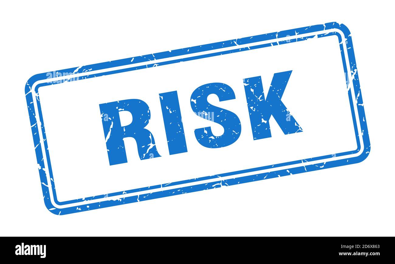 risk stamp. square grunge sign isolated on white background Stock ...