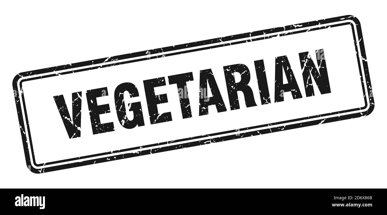 vegetarian stamp. square grunge sign isolated on white background Stock ...