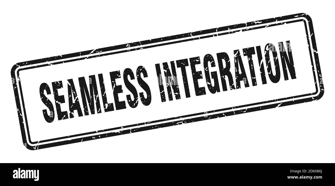 seamless integration stamp. square grunge sign isolated on white background Stock Vector Image ...