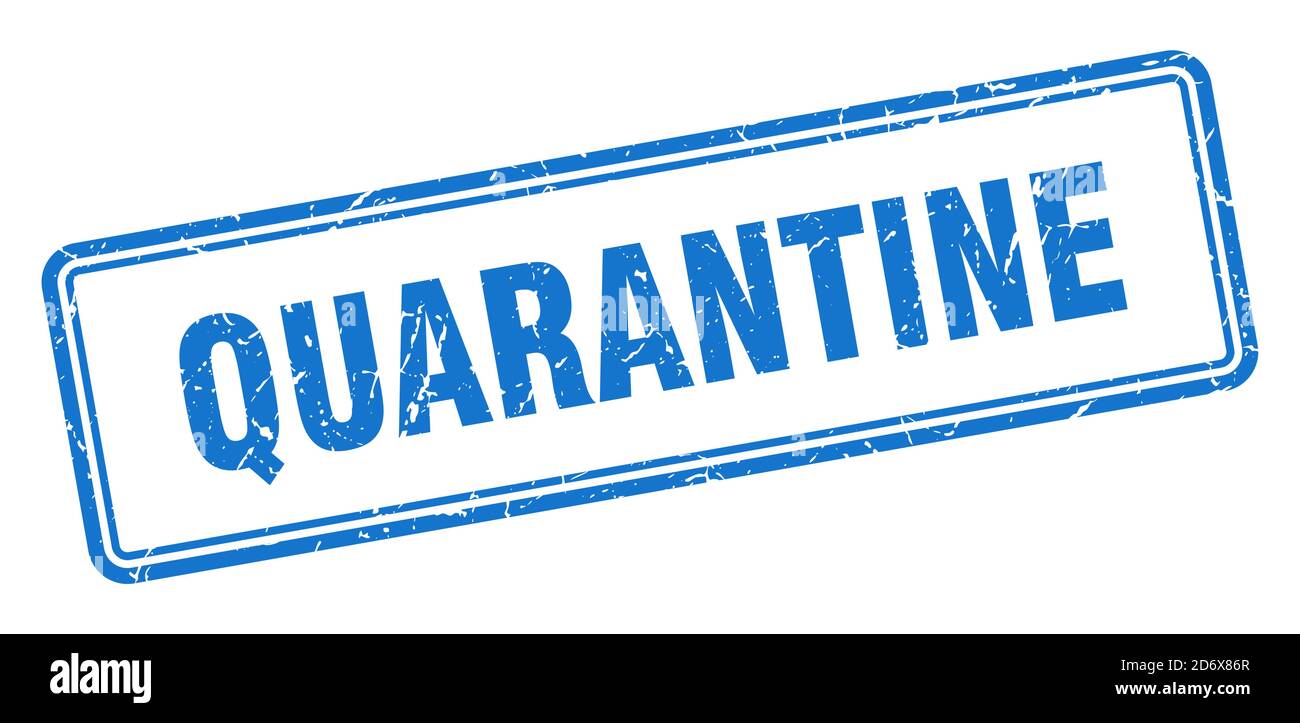 quarantine stamp. square grunge sign isolated on white background Stock ...