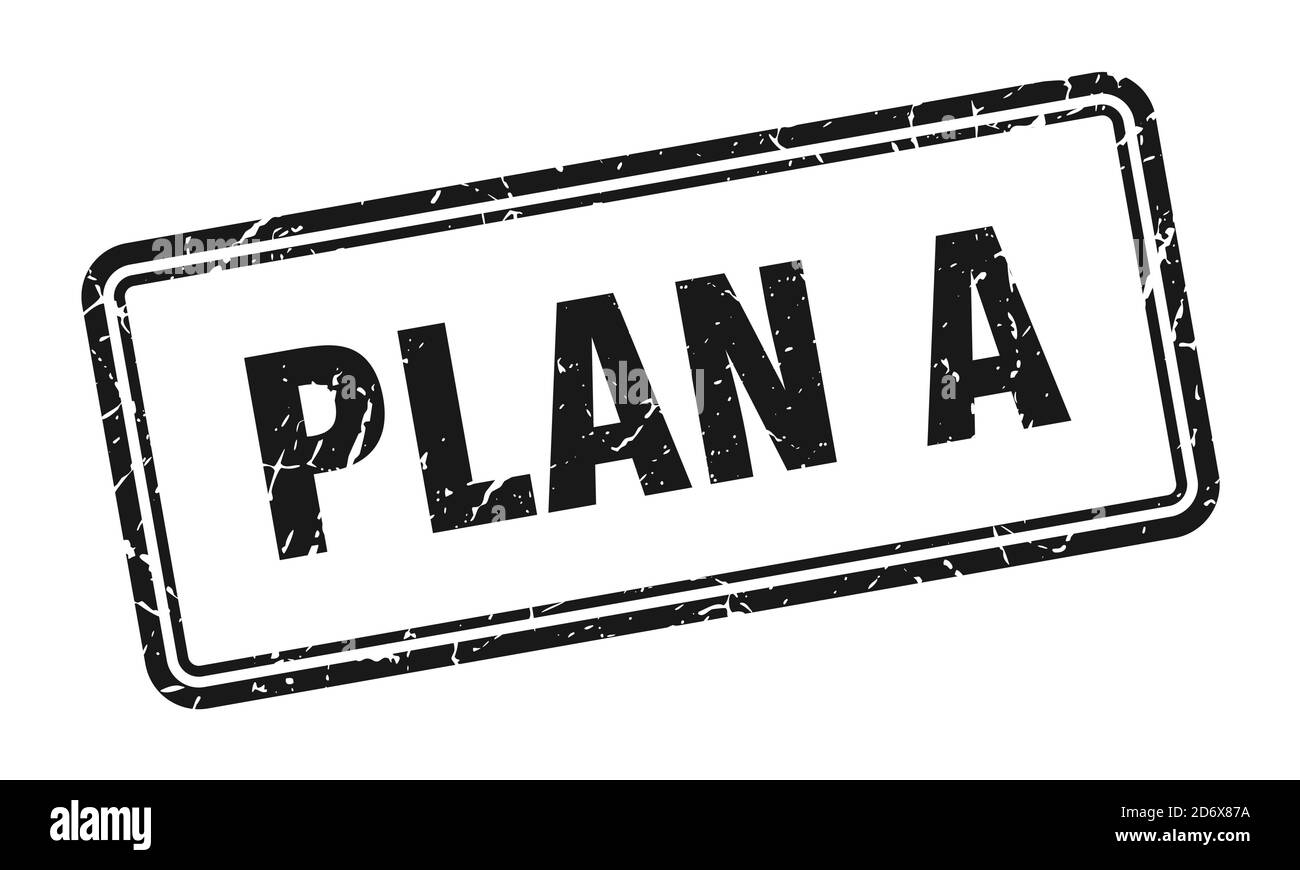 plan a stamp. square grunge sign isolated on white background Stock ...