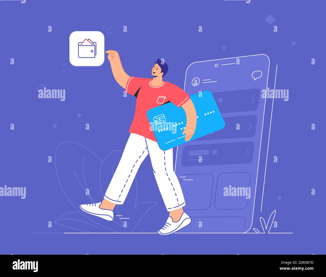 Investment wallet online wireless Stock Vector Images - Alamy