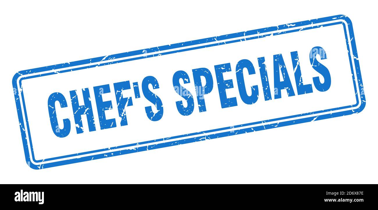 chef's specials stamp. square grunge sign isolated on white background ...