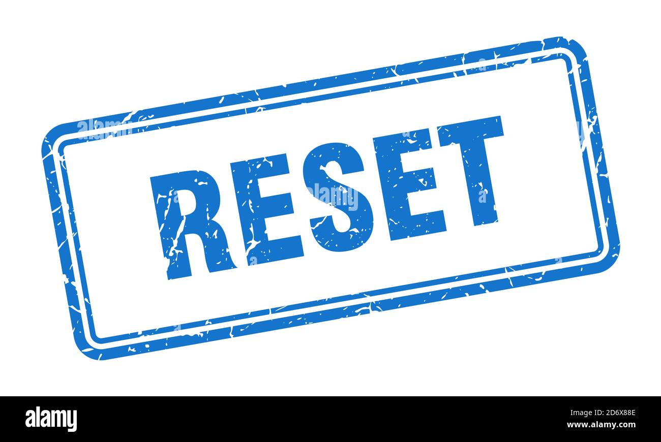 reset stamp. square grunge sign isolated on white background Stock ...