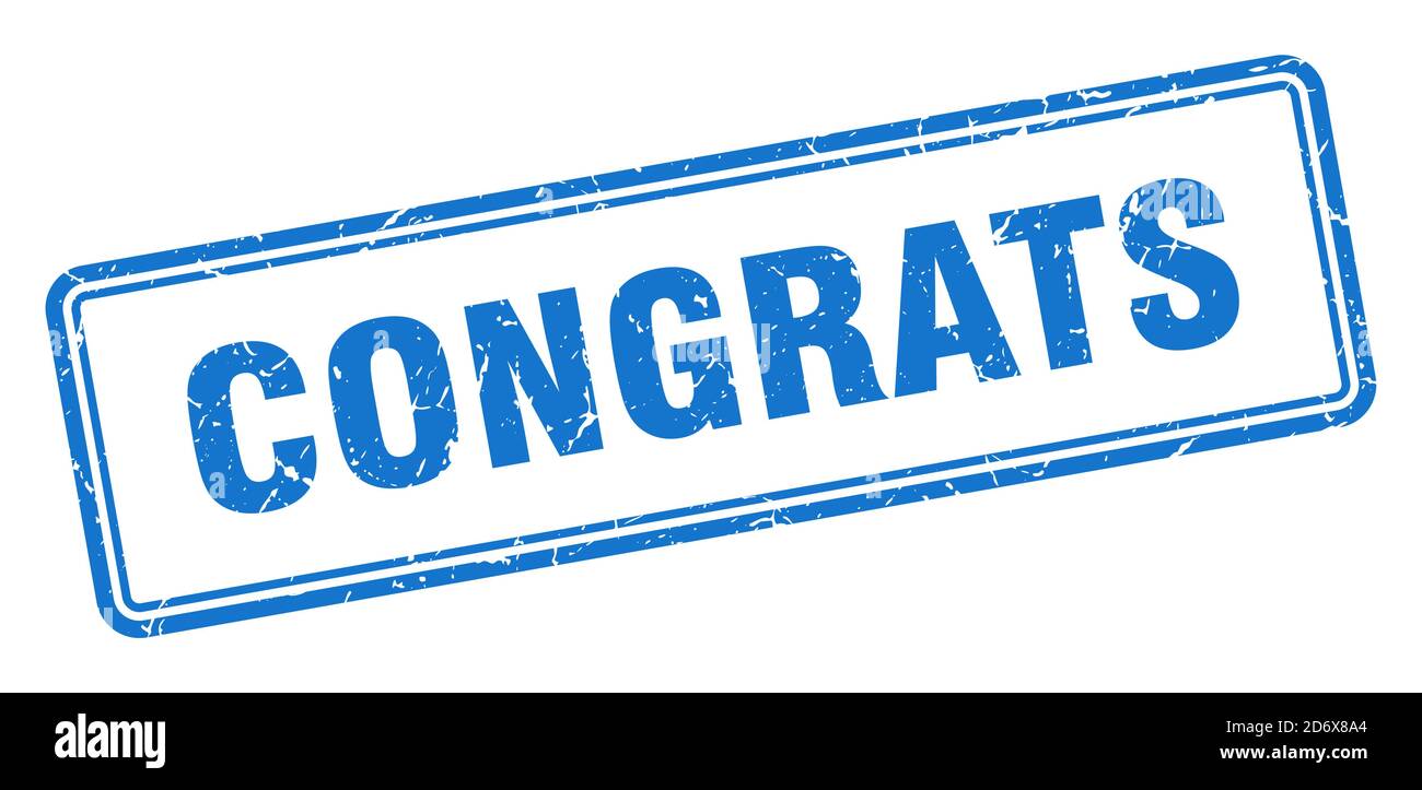 congrats stamp. square grunge sign isolated on white background Stock Vector Image & Art - Alamy