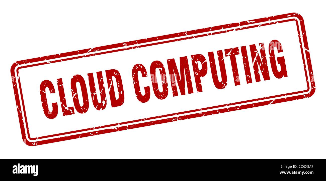 cloud computing stamp. square grunge sign isolated on white background ...