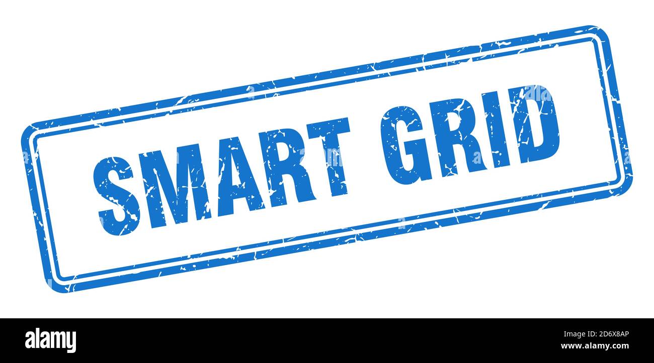 smart grid stamp. square grunge sign isolated on white background Stock ...