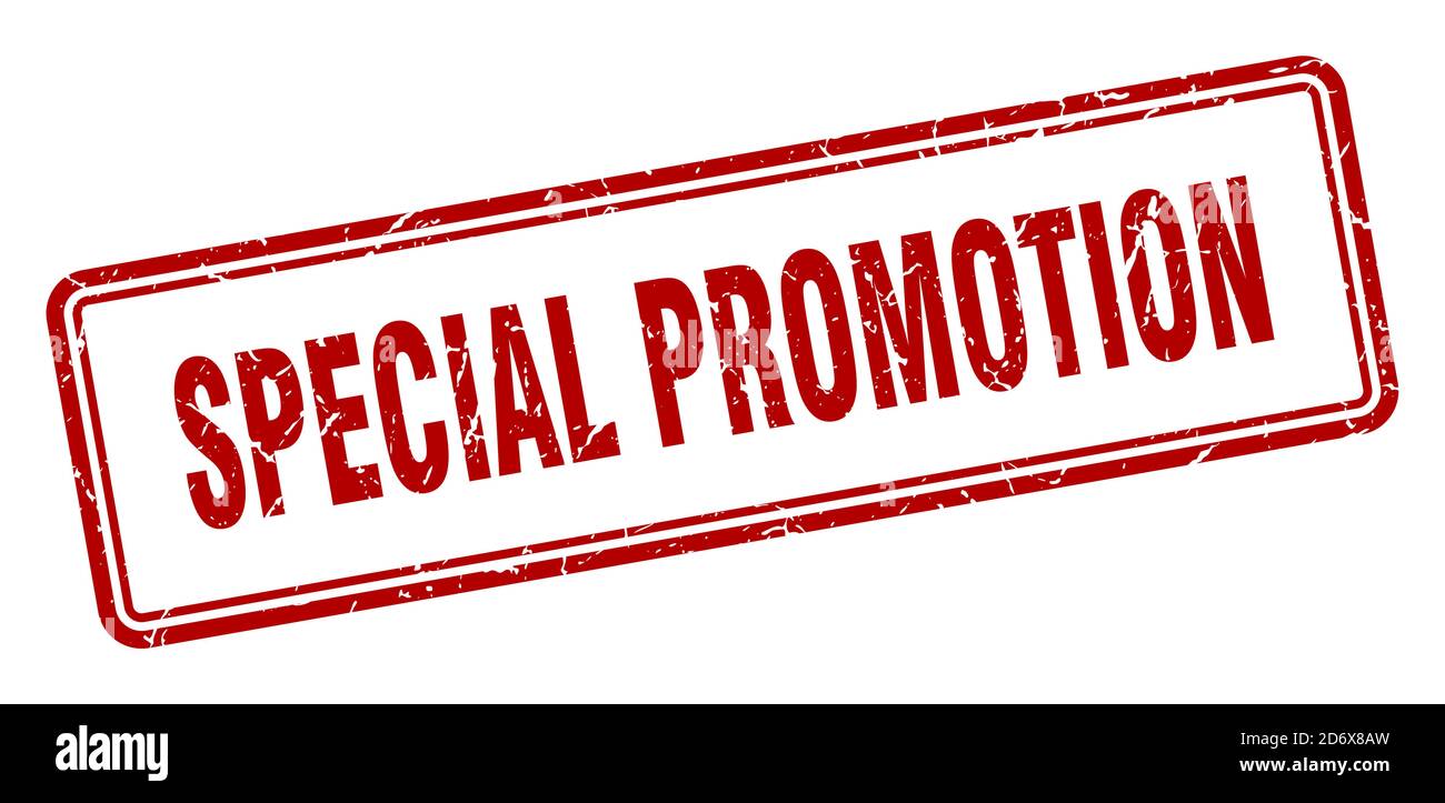 special promotion stamp. square grunge sign isolated on white ...