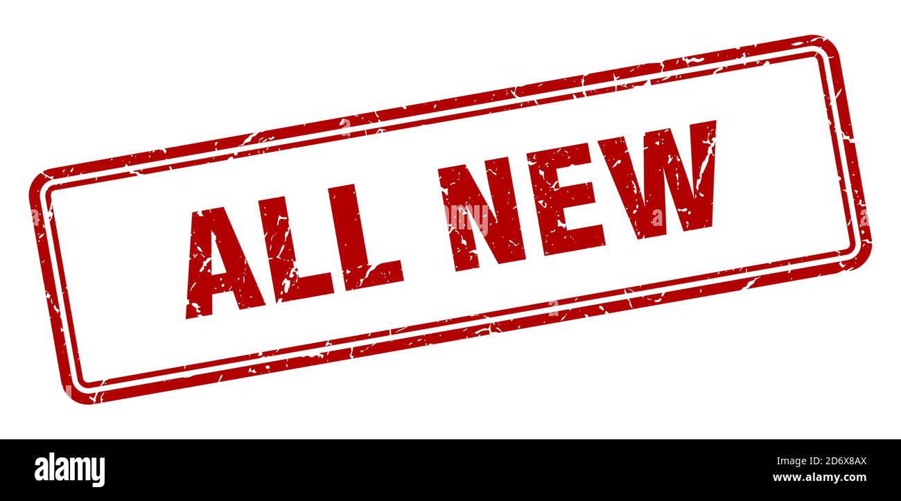 all new stamp. square grunge sign isolated on white background Stock ...